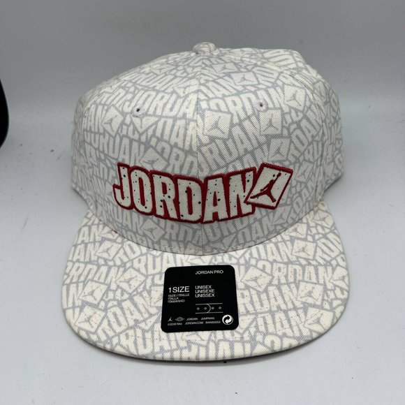 Jordan | Accessories | Air Jordan Pro Jumpman Hat Snapback Cap White ...